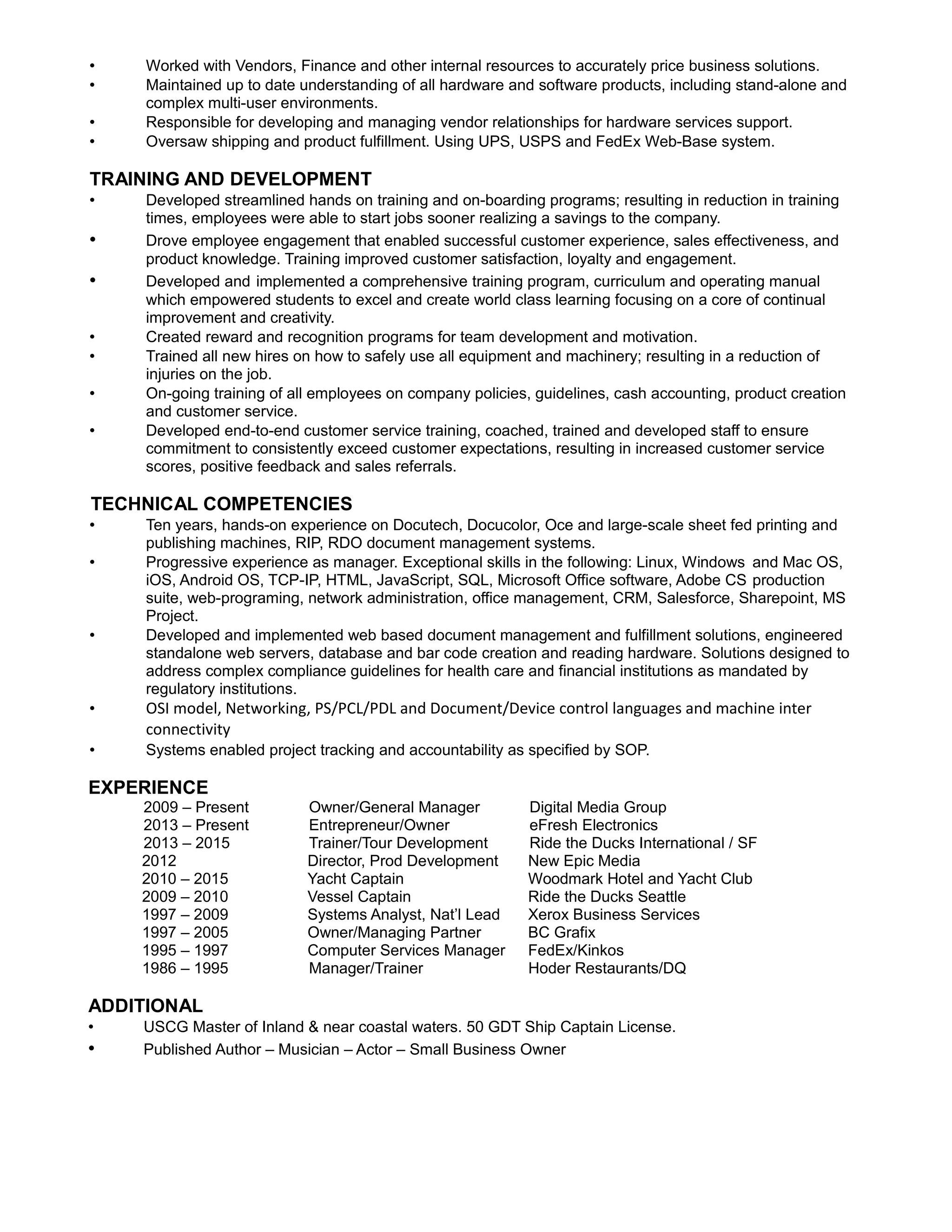 Michael Stork Professional Resume | PDF