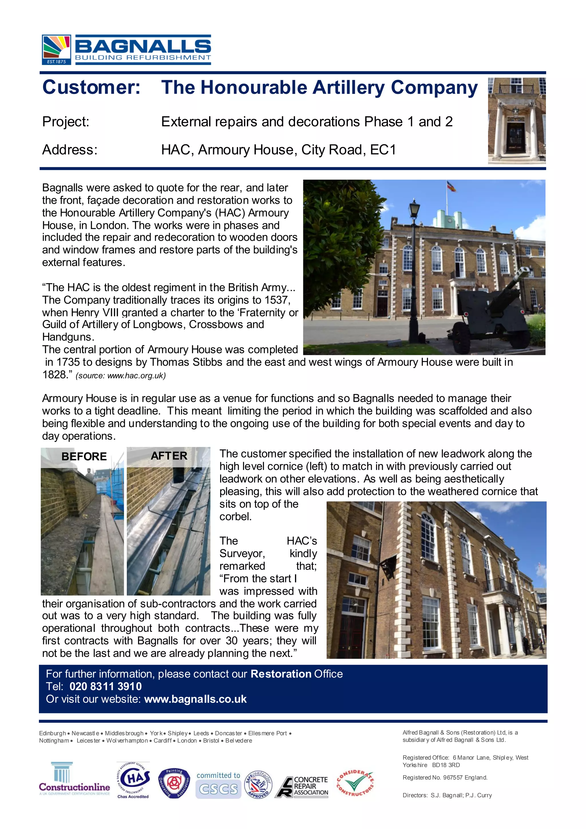 Case Study - Honourable Artillery Company (HAC) | PDF