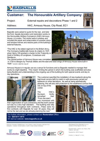 Case Study - Honourable Artillery Company (HAC) | PDF