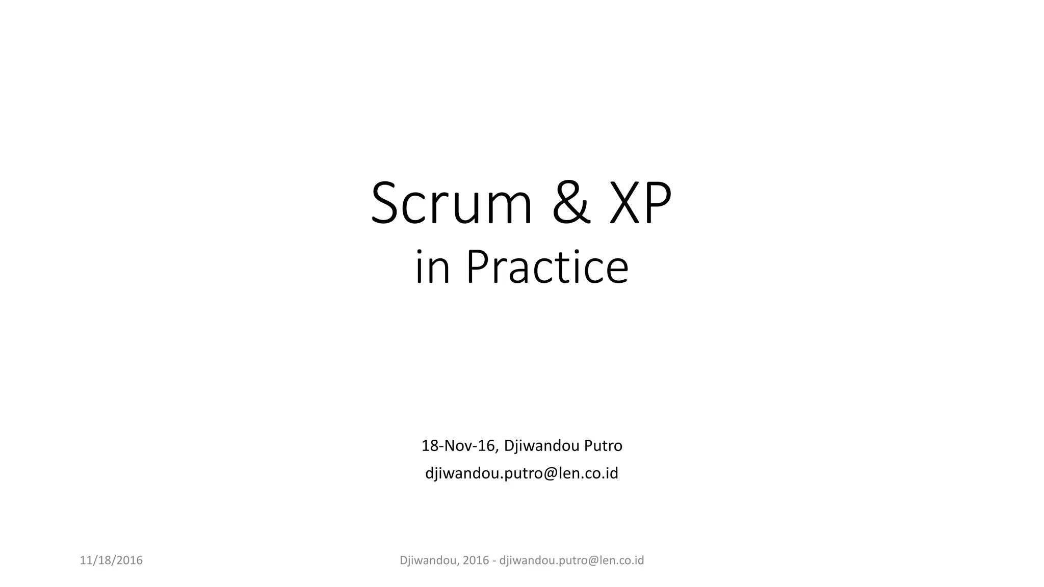 Scrum_XP_18Nov16 | PPT