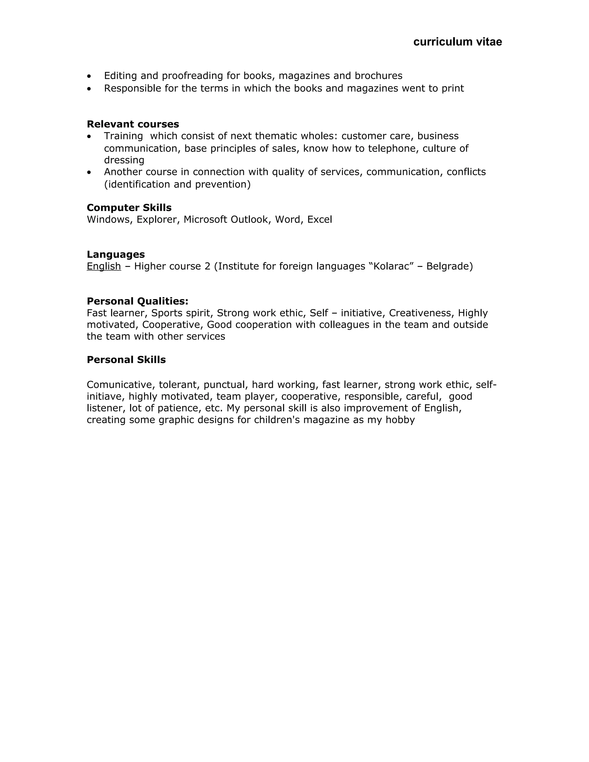 D Stankovic CV eng | DOC