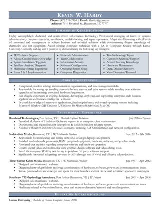 Kevin W Hardy-Resume4 | DOCX