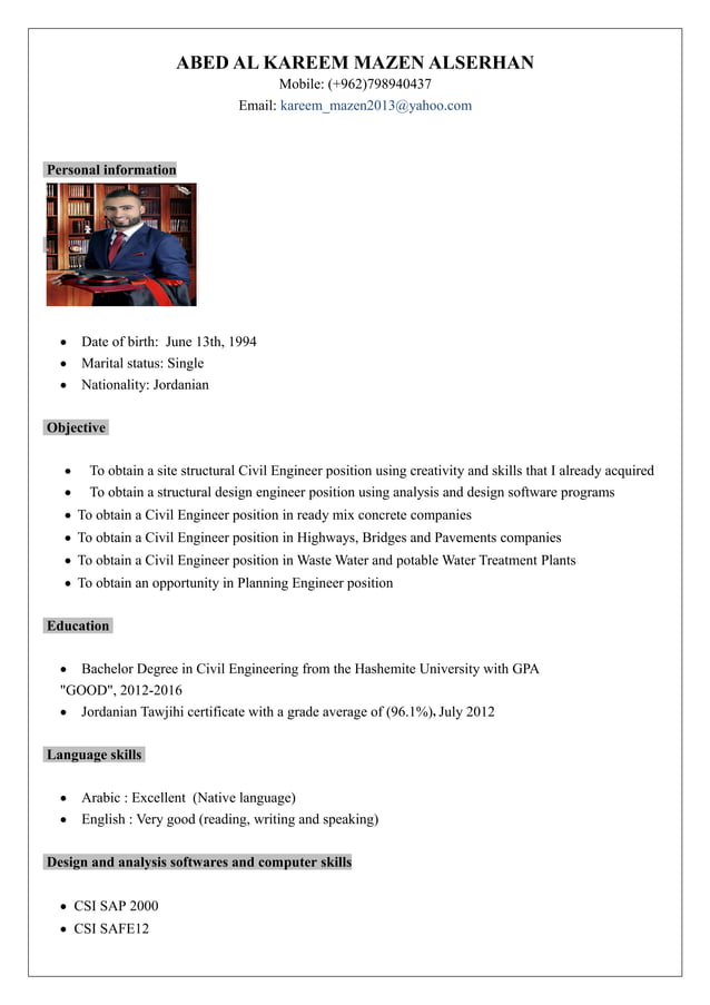 ABED AL KAREEM CV | PDF