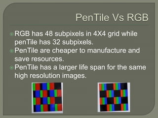 PenTile Technology | PPTX | Smartphones | Consumer Electronics