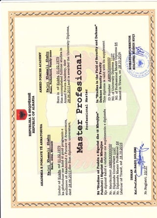 DIPLOMA E MASTERIT TETOR 2016 | PDF