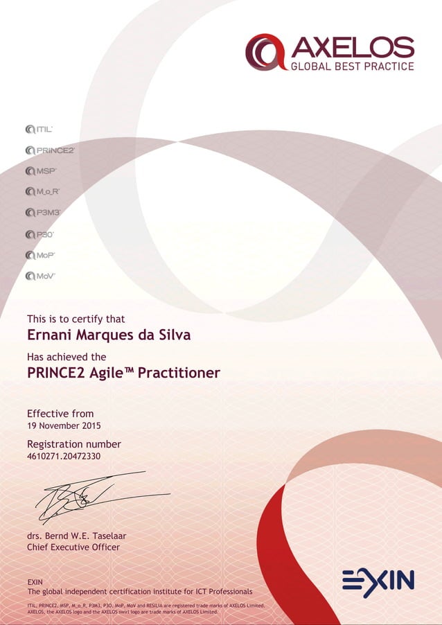 AXELOS_Certificado_PRINCE2_Agile | PDF