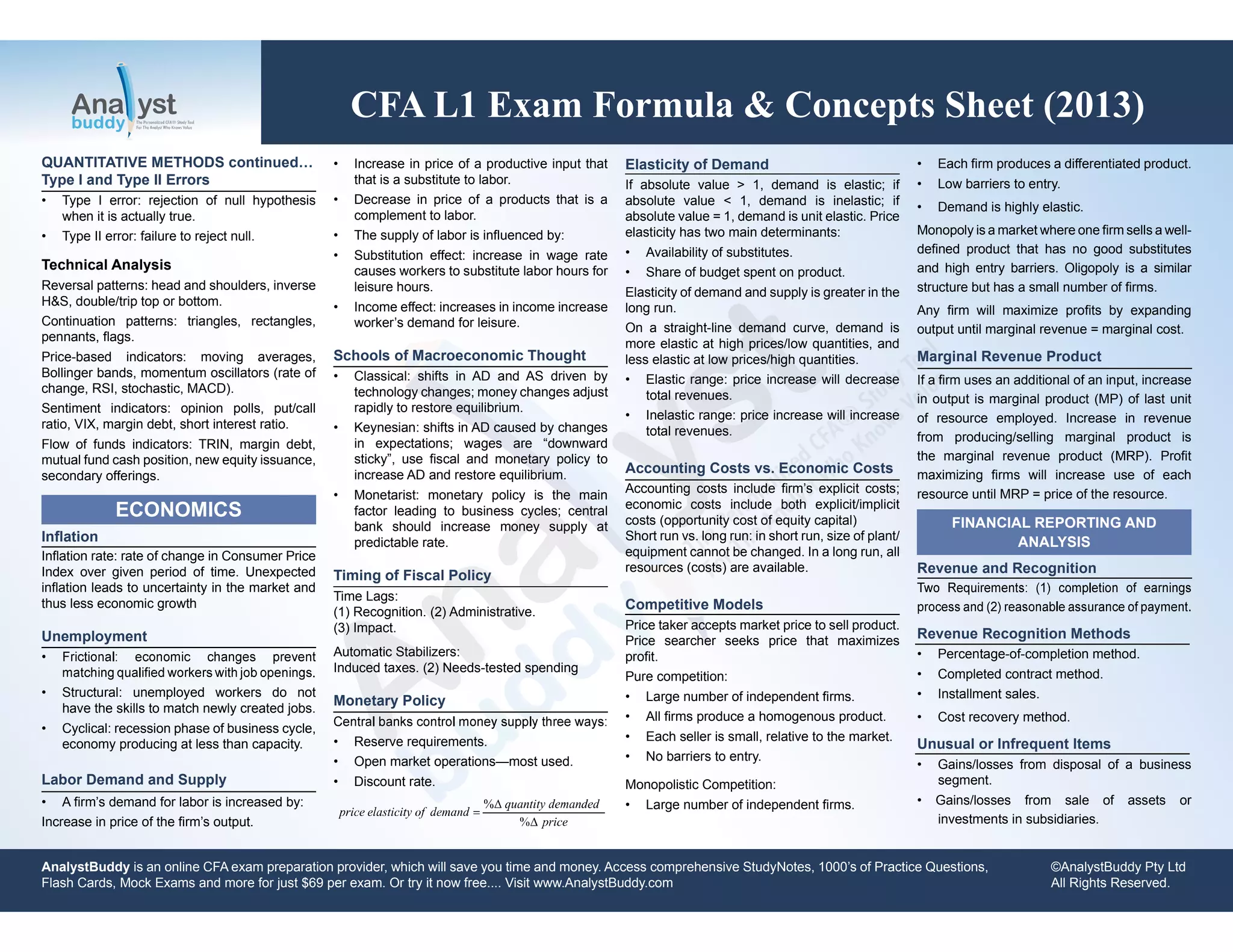 Cfa l1 exam formula & concepts sheet 2013 | PDF