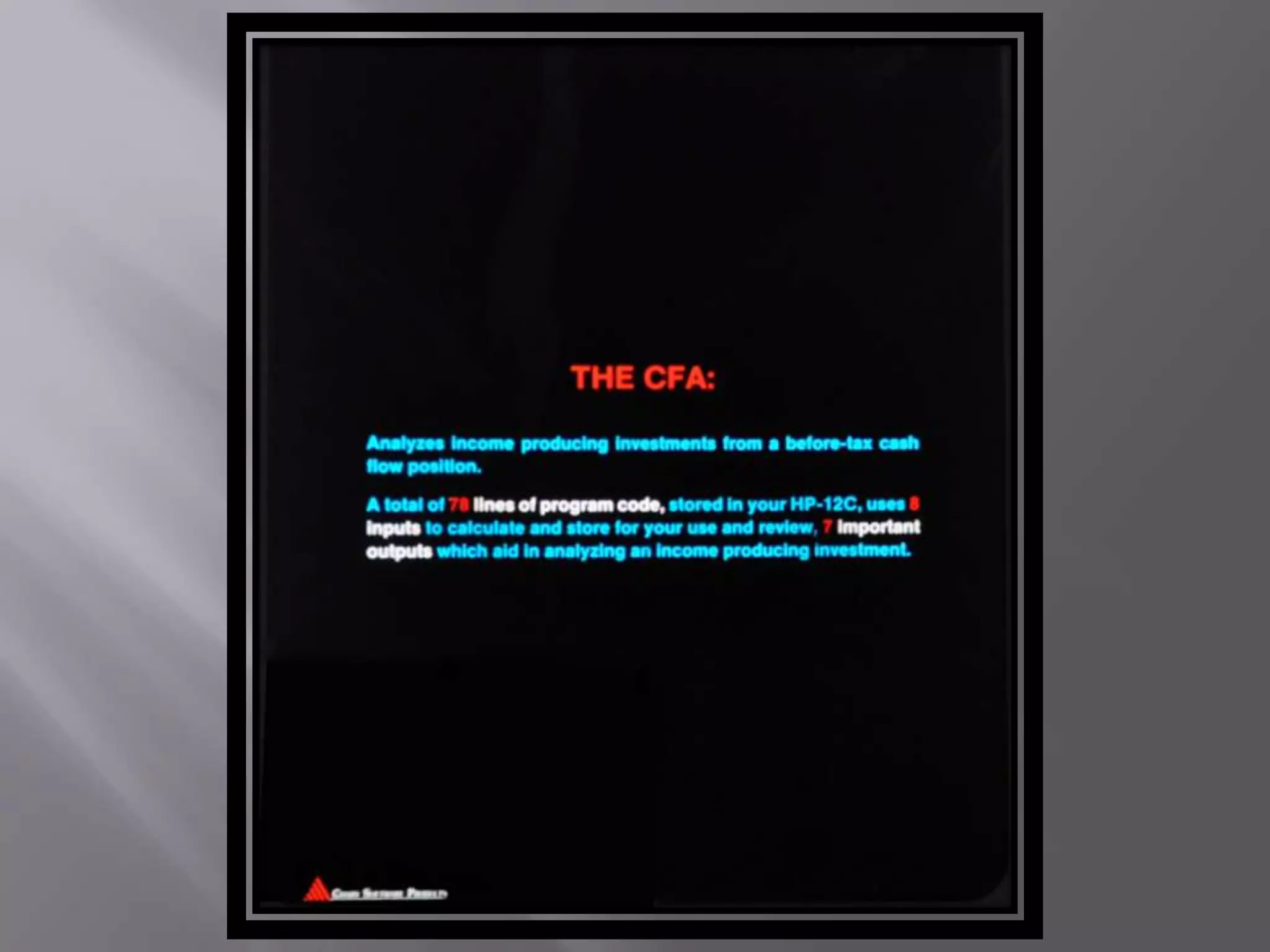 CFA Presentation | PPT