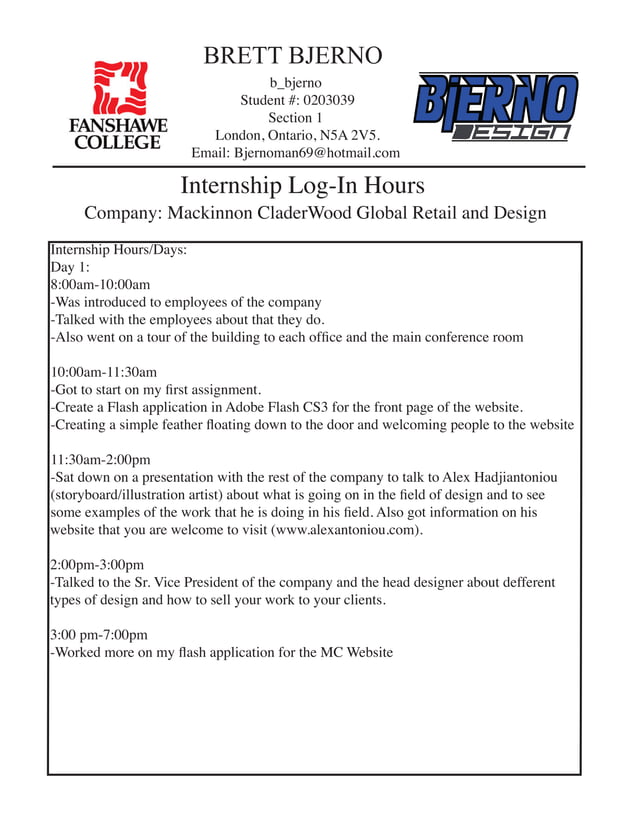 My_Internship_Log | PDF
