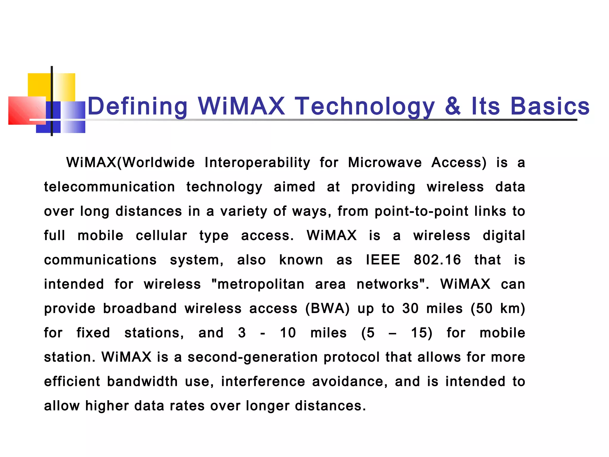 WIMAX THE ULTIMATE BROADBAND SOLUTION | PPT