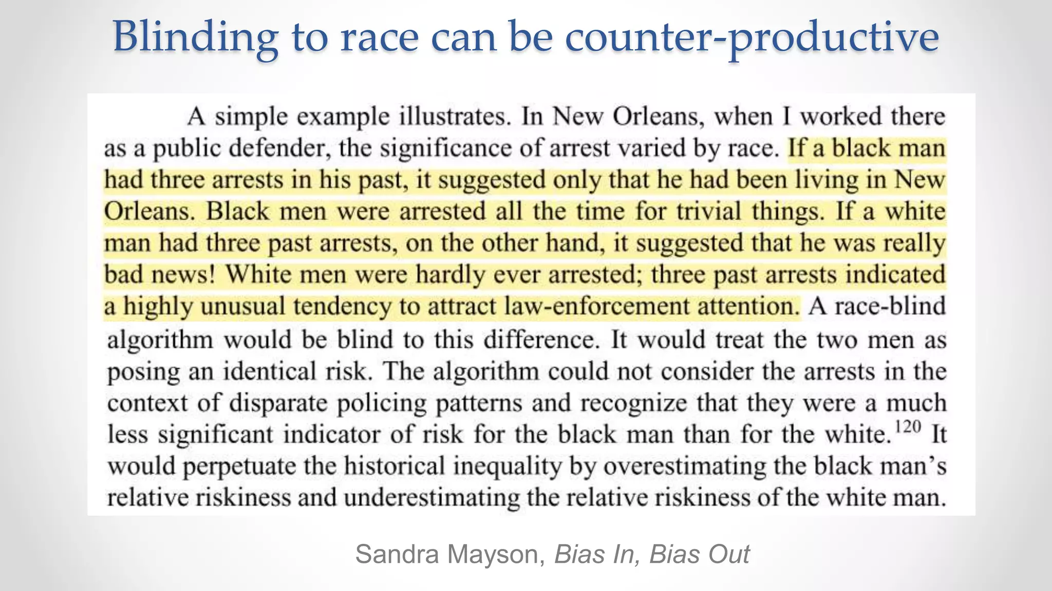 Frameworks for Algorithmic Bias | PPTX