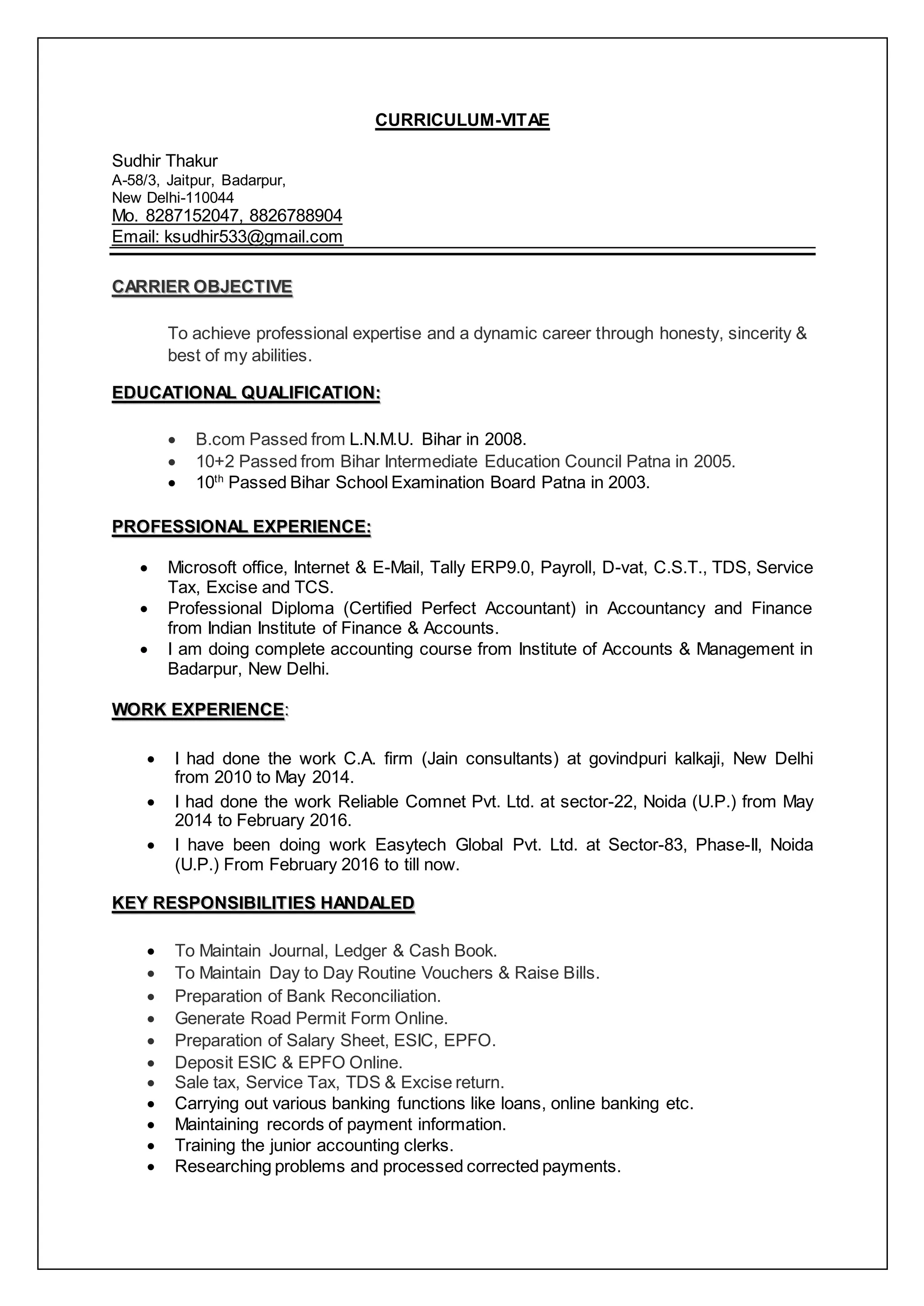 Sudhir (CV) | DOCX