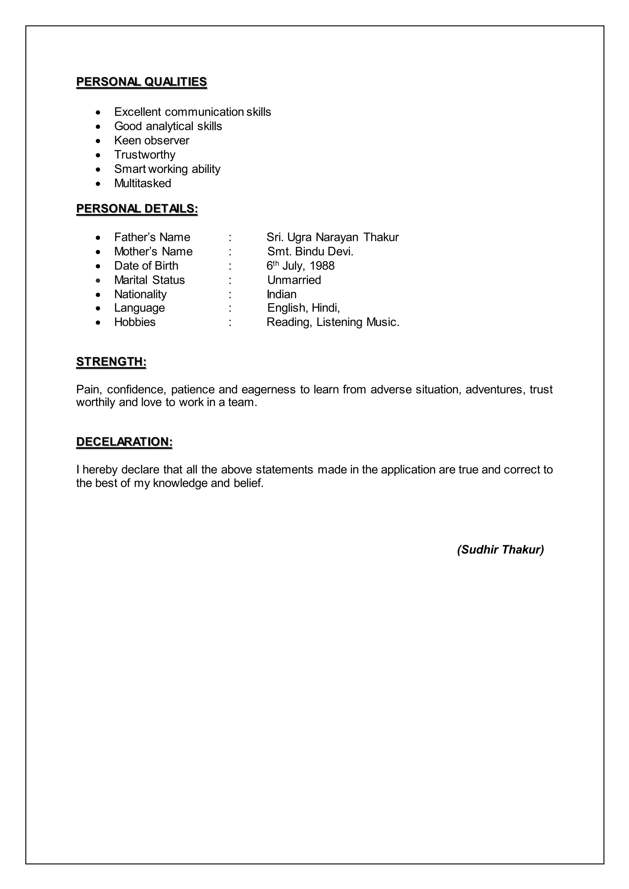 Sudhir (CV) | DOCX