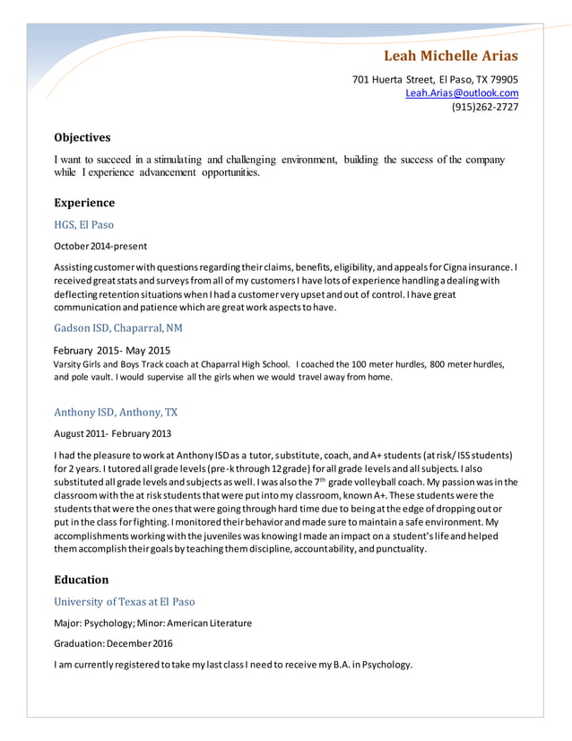 leah new resume | PDF