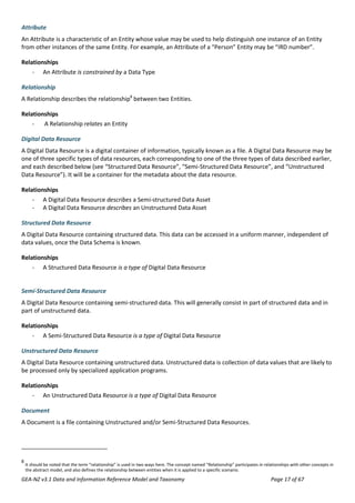 GEA-NZ v3.1 Data and Information Reference Model and Taxonomy | PDF