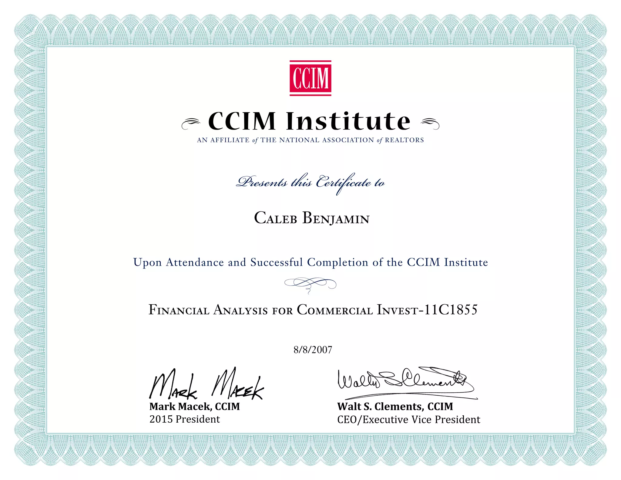 CCIM Cert - Fncl Analysis | PPT