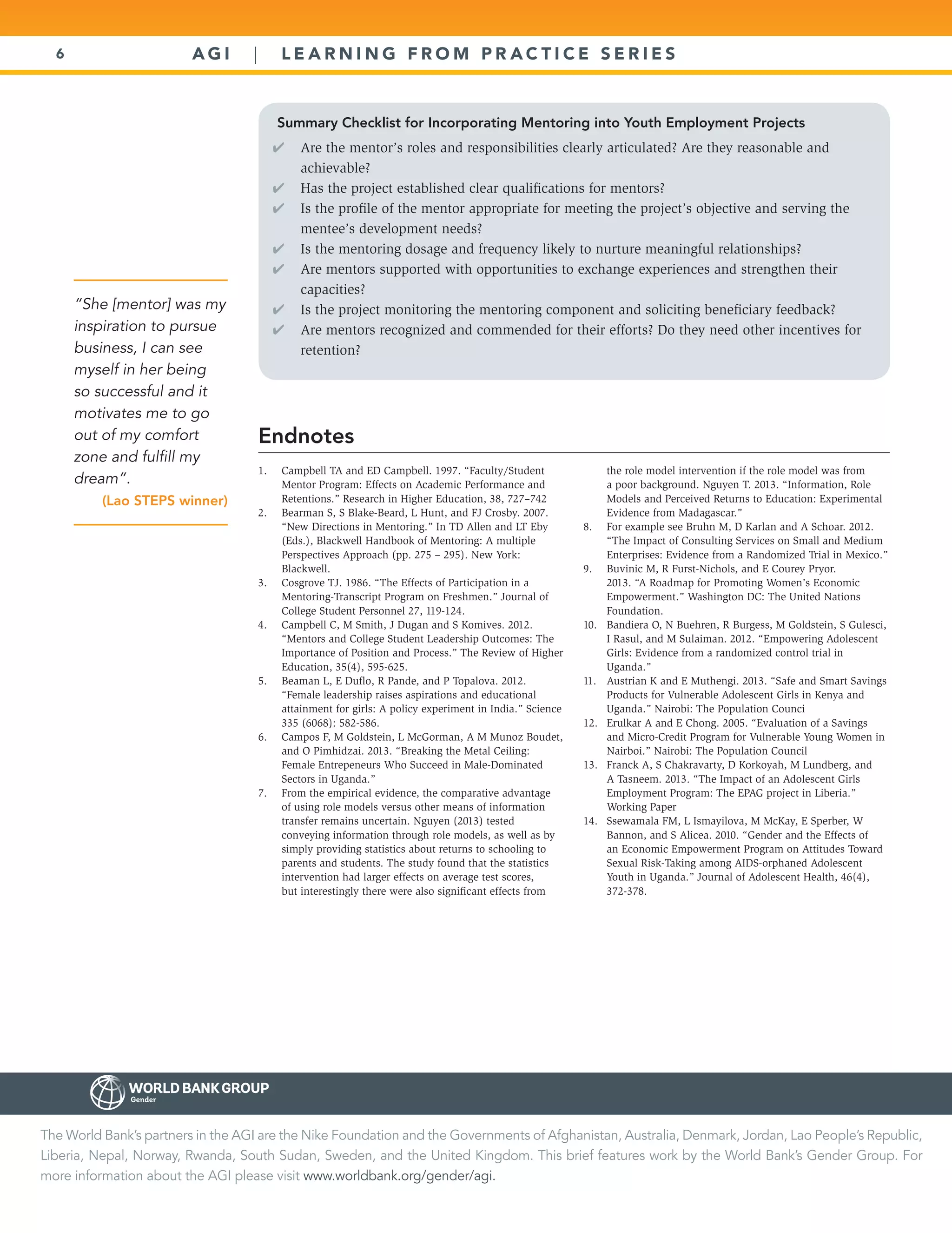 Mentoring Note. MG. SS. 2014 | PDF