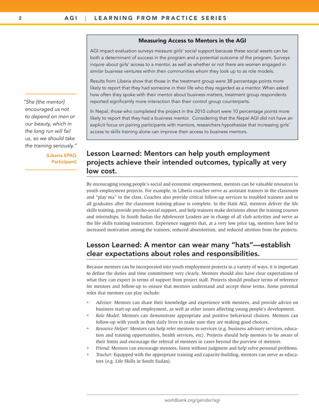 Mentoring Note. MG. SS. 2014 | PDF