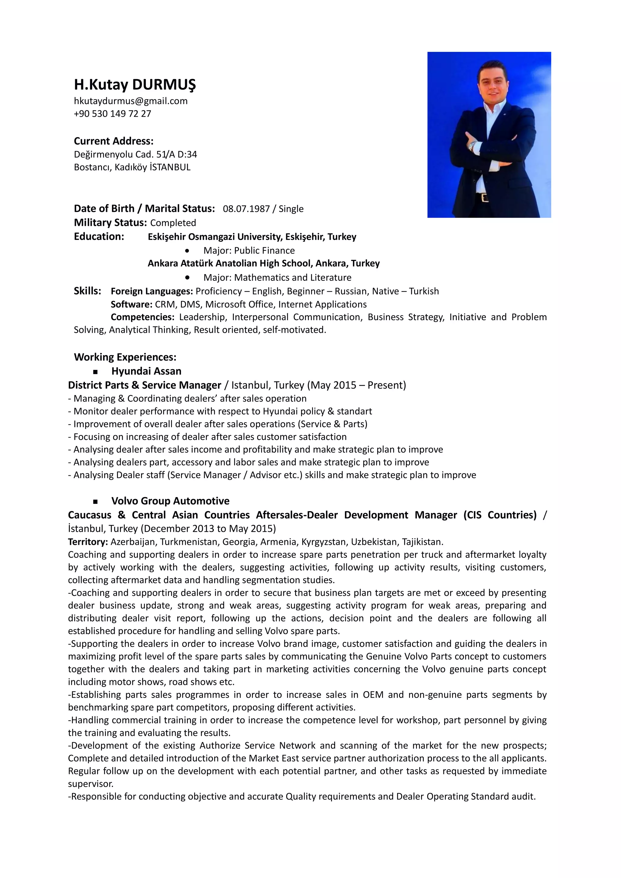 H.Kutay Durmus - Resume | PDF