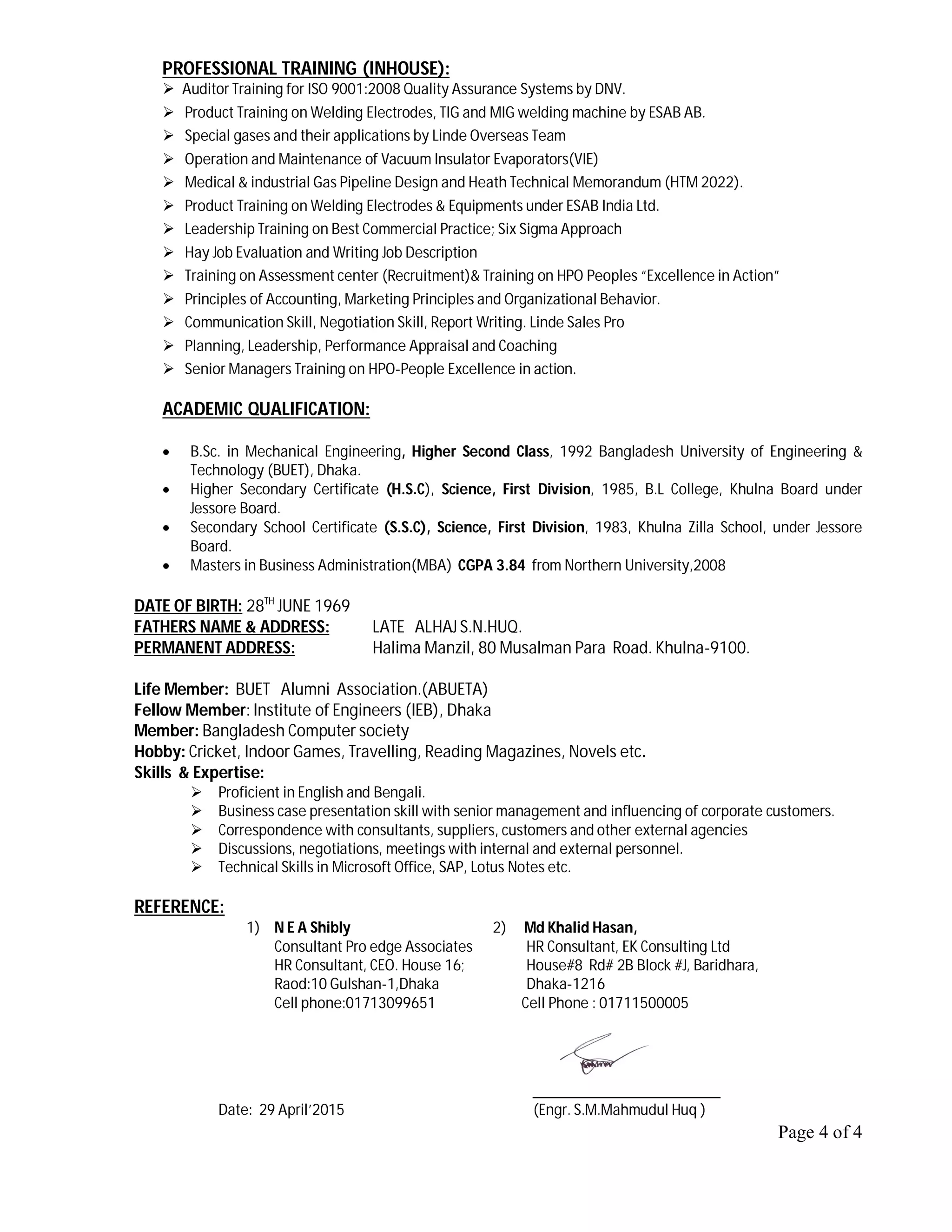 Resume_S M Mahmudul Huq | PDF