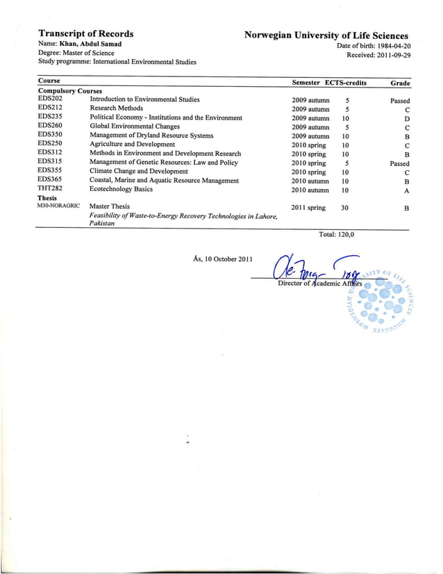 All Educational Transcripts | PDF