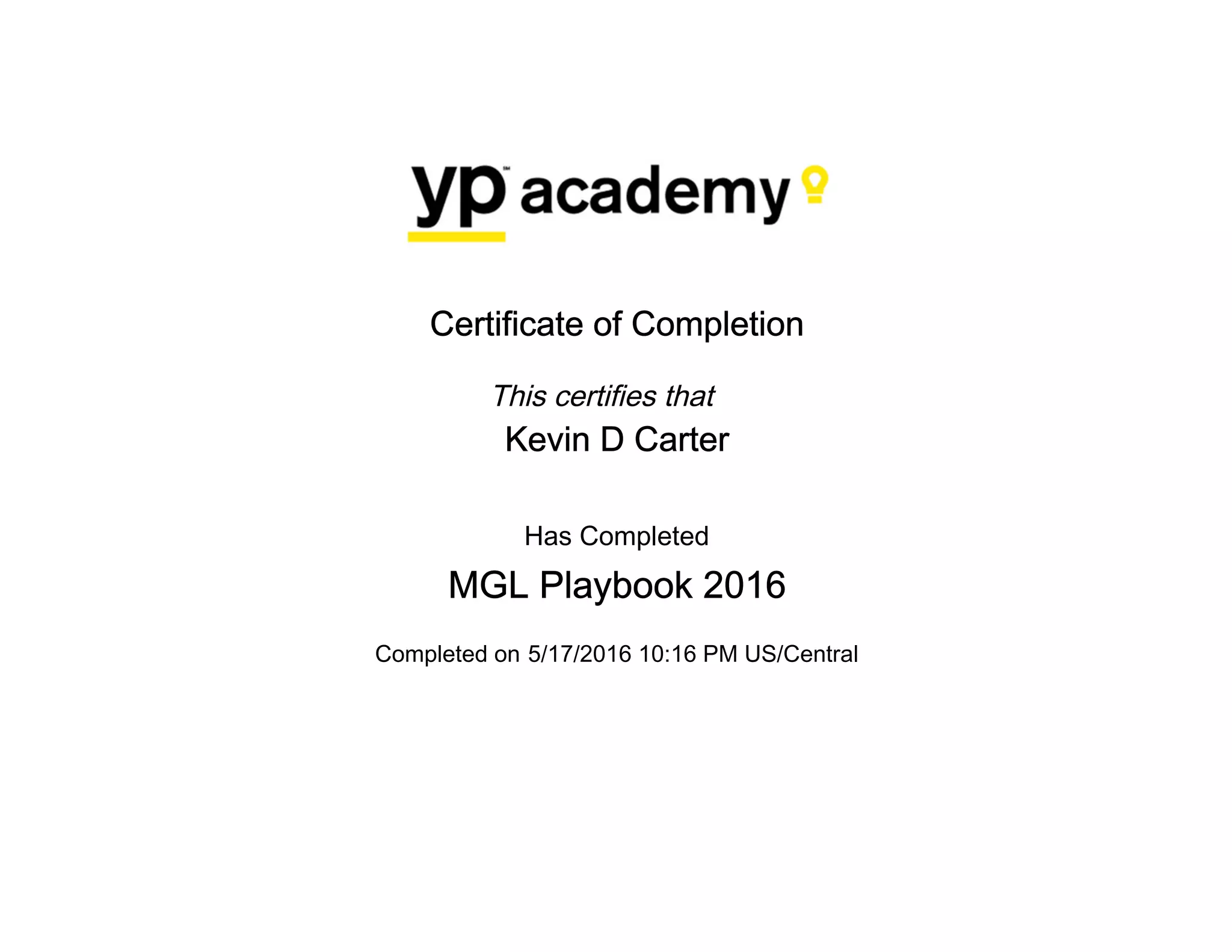 MGL Playbook | PPT
