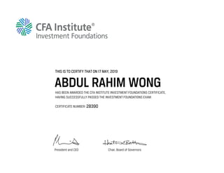 CFA_certificate.pdf | Online Education | Education