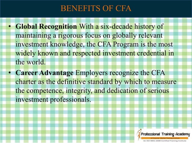 CFA Course, CFA Training Institute | Professional Training Academy ...