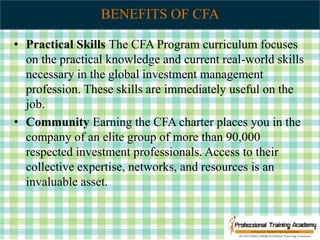 CFA Course, CFA Training Institute | Professional Training Academy ...
