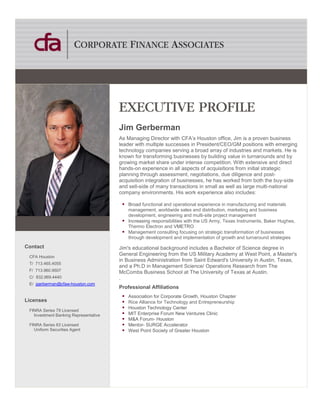 CFA Jim Gerberman | PDF