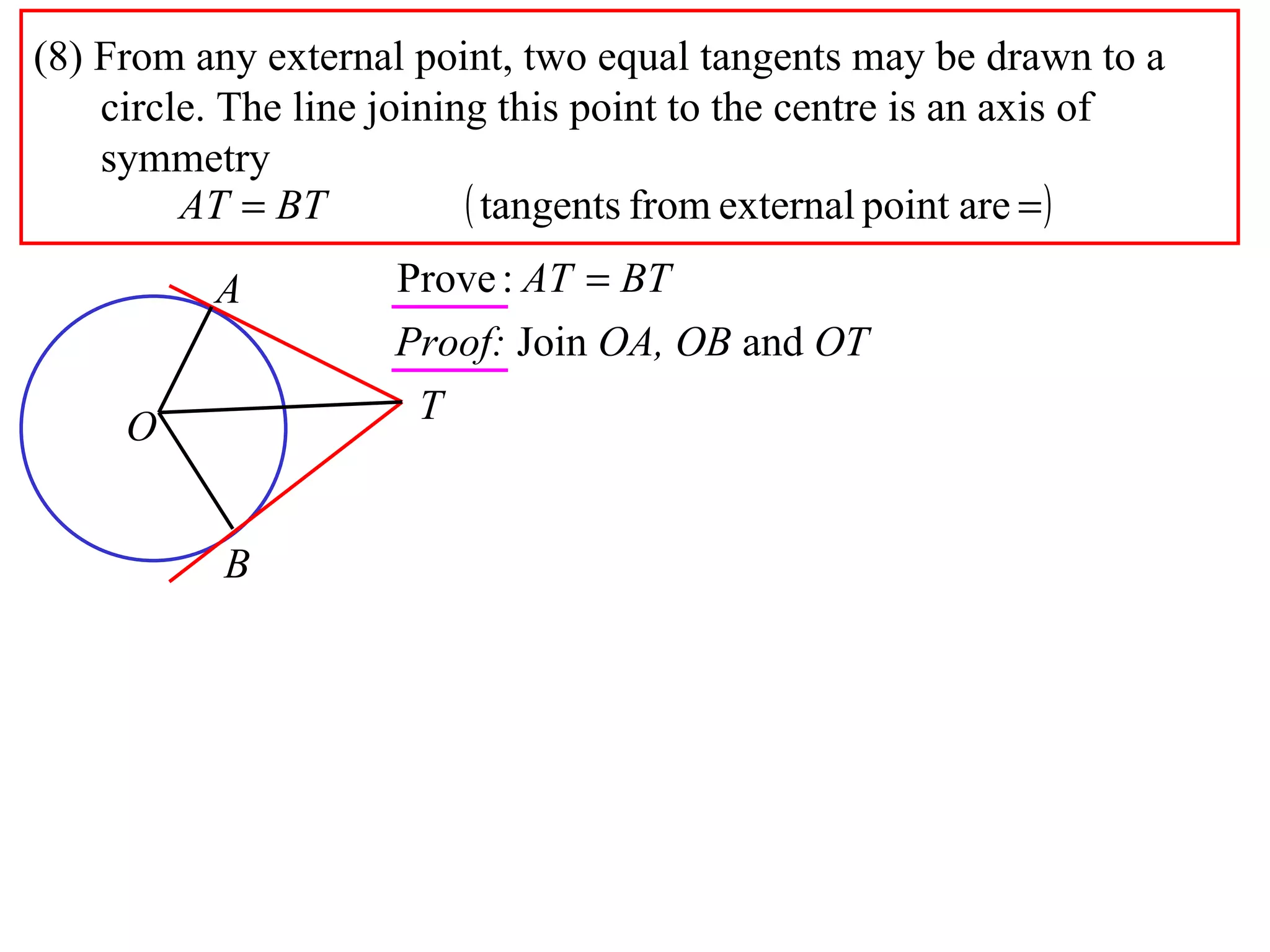 11X1 T07 05 tangent theorems 1 | PPT
