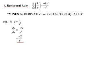 11X1 T08 06 quotient & reciprocal rules | PPT