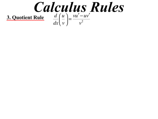 11X1 T08 06 quotient & reciprocal rules | PPT
