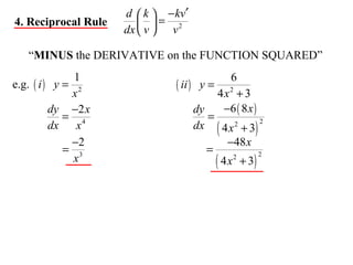 11X1 T08 06 quotient & reciprocal rules | PPT