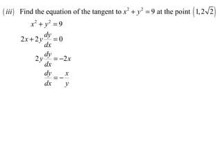11X1 T08 08 implicit differentiation | PPT | Web Development | Internet