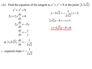 11X1 T08 08 implicit differentiation | PPT | Web Development | Internet