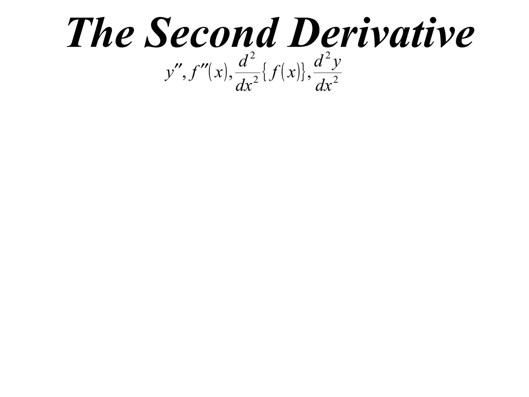 11X1 T09 03 second derivative | PPT