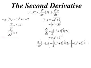 11X1 T09 03 second derivative | PPT