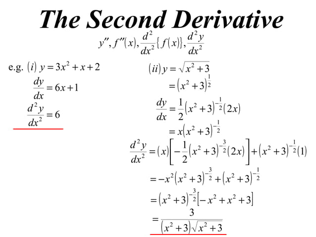 11X1 T09 03 second derivative | PPT