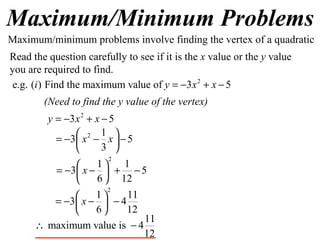 11X1 T11 04 maximum & minimum problems | PPT