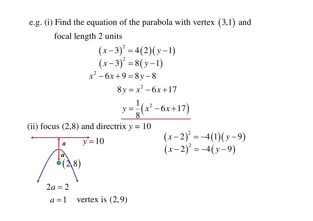 11X1 T12 02 parabola as a locus
