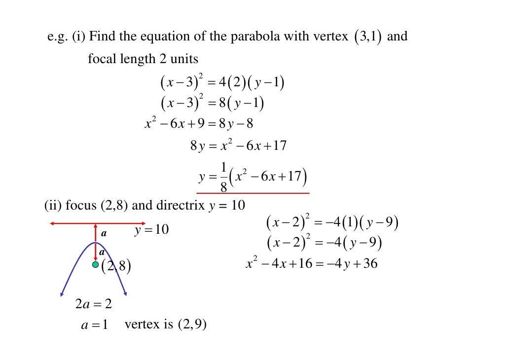 11X1 T12 02 parabola as a locus