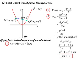 11X1 T12 04 chords of a parabola | PDF