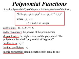11X1 T13 01 polynomial definitions | PPT