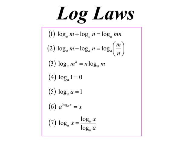 12X1 T01 01 log laws