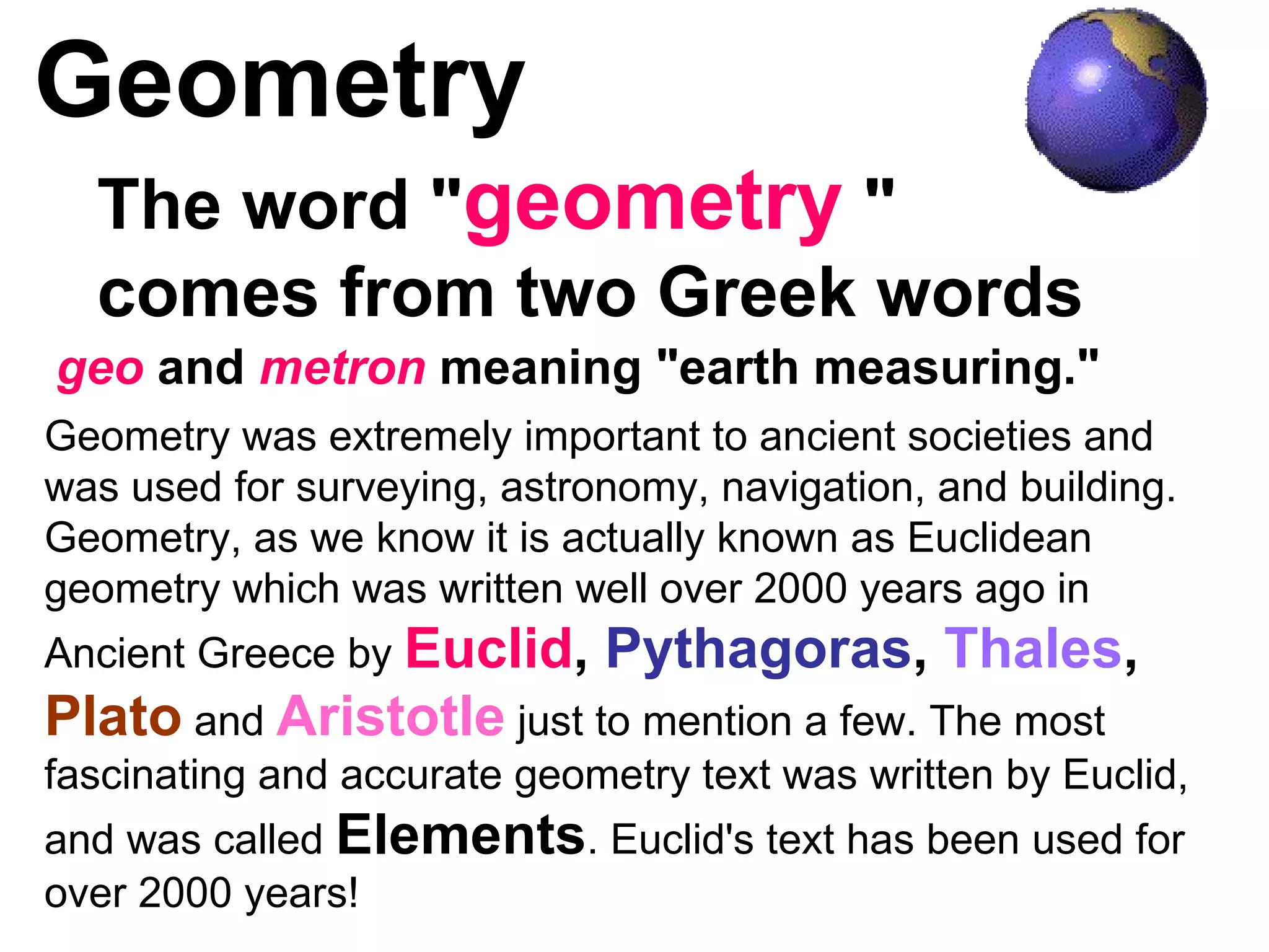 History of Early Geometry | PPT