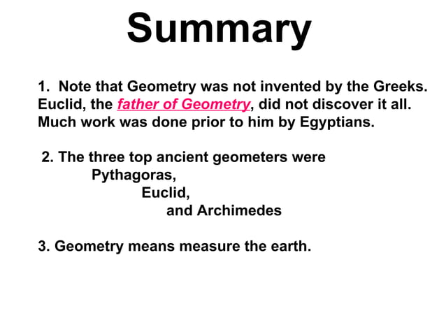 History of Early Geometry | PPT
