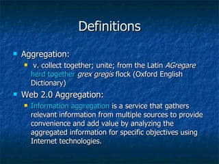 Aggregation | PPT