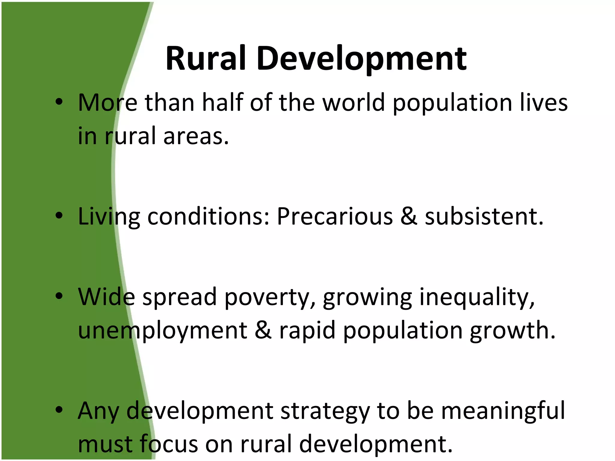 Agricultural Transformation and Rural Development | PPT