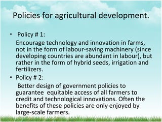 Agricultural Transformation and Rural Development | PPT